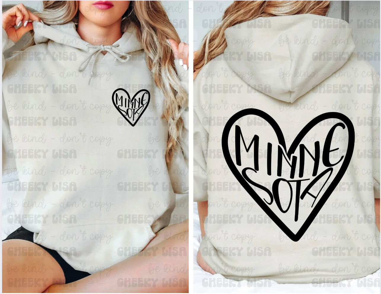 MN Heart - Front & Back Design – Cheeky Lisa